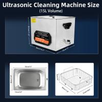China 360W Ultrasonic Cleaner 15L Capacity Digital Ultrasonic Cleaning Machine with 40kHz Frequency for Industrial Parts Cleaning for sale