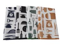 China Kitchen  Dish Cloths Stock Designs Microfiber Printed Tea Towel for sale