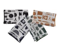 China Kitchen  Dish Cloths Stock Designs Microfiber Printed Tea Towel for sale