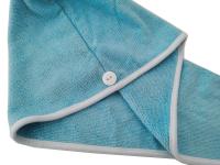 China Super Absorbent Customized Women Hair Drying Microfiber Cap Hair Turban for sale