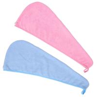 China Super Absorbent Customized Women Hair Drying Microfiber Cap Hair Turban for sale