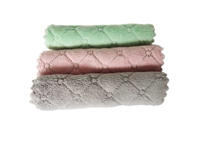 China Microfiber Absorbent Kitchen Dish Cloth Towel Non-Stick Oil Washing Cloth Rag for sale