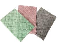 China Microfiber Cleaning Cloth Double-Sided Kitchen Towel Lint Free Multi-Purpose Dust And Dirty Cleaning for sale