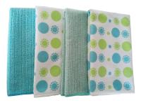 China Kitchen Tea Towel Dish Cloths Microfiber Printed Plain Solid Color for sale