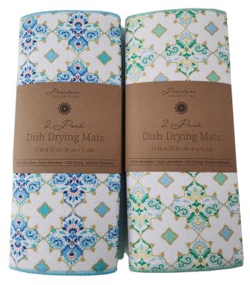 China Dish Drying Mat Kitchen Sink Drainer Microfiber Cushion Pad Tableware Absorbent Kitchen for sale