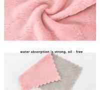 China Dishcloths Absorbent Coral Velvet Dishtowels Oil Washable Kitchen Cloth Dish for sale