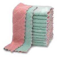 China Absorbent Dish Cloths Microfiber Cleaning Cloths Water Absorption Kitchen Towel for sale