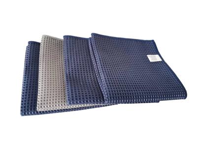 China Water Absorbent Waffle Weave Kitchen Towel Dish Cloths Navy Color for sale