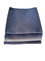 China Water Absorbent Waffle Weave Kitchen Towel Dish Cloths Navy Color for sale