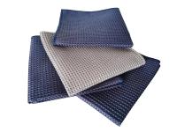 China Water Absorbent Waffle Weave Kitchen Towel Dish Cloths Navy Color for sale