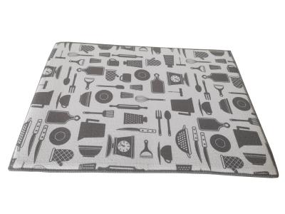 China Absorbent Reversible Microfiber Dish Drying Mat Cooking Utensil Design for sale