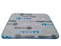 China 18x24inch Reversible Lemon Printing Microfiber Drying Mat Countertop Drying for sale