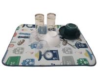 China 18x24inch Reversible Lemon Printing Microfiber Drying Mat Countertop Drying for sale
