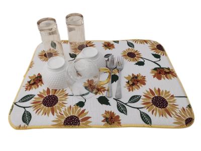 China Eco-Friendly  Microfiber Dish Drying Mat 200gsm  Countertop Pad for sale