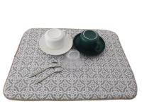 China Washable 100% Polyester Dish Drying Mat Absorbent Dish Drainer Mat for sale