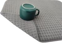 China Gray Polyester Microfiber Dish Drying Mat For Dining Table for sale