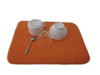 China Blue Orange Microfiber Dish Mat  Draining Board Mats For Counter 30x46cm for sale