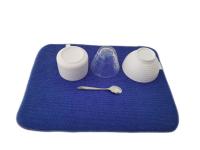 China Blue Orange Microfiber Dish Mat  Draining Board Mats For Counter 30x46cm for sale