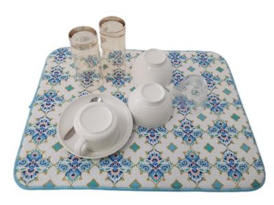 China Medium Size  Microfiber Dish Dryinag Mat 38x50cm For Kitchen Countertop for sale