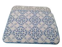 China Reversible  Blue Microfiber Dish Drying Mat For Bottles  Pans Dishes for sale