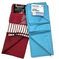 China 3PK Assorted Blue Microfiber  Dish Drying Mat  100%polyester for sale