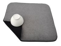 China Foldable Microfiber Dish Drying Mat 18 X 16in Gray And Black for sale