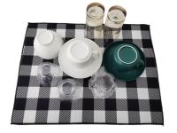 China Foldable 100%Polyester Dish Drying Mat Quick Dry Printing Patterns for sale