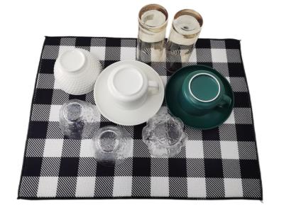 China Foldable 100%Polyester Dish Drying Mat Quick Dry Printing Patterns for sale