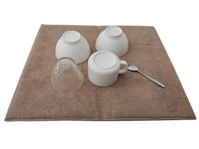China Washable Absorbent Size18 X 16inch Microfiber Dish  drying Mat for sale