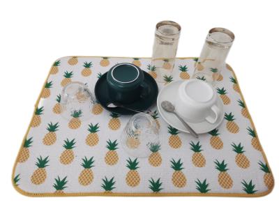 China Microfiber Printing Washable Dish Drying Mat for sale