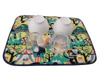 China Multiusage Polyester Dish Drying Mat Rack Pad Microfiber Kitchen Counter Mat for sale
