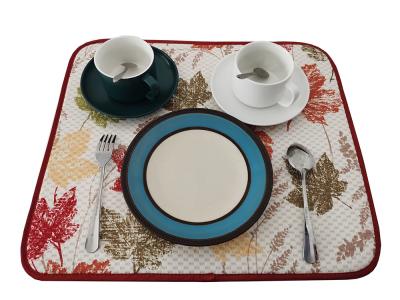 China 220gsm Microfiber Dish Drying Mat For Dishes Kitchen Dining Table for sale