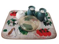 China 38x50cm Tableware Dish Drainer Mat  220gsm Microfiber Cloth for sale