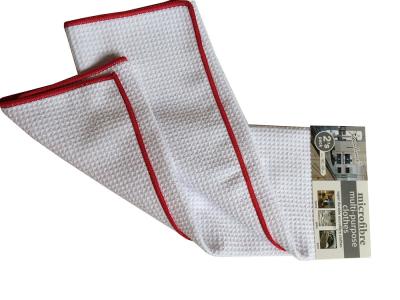 China Lint Free  Waffle Weave Microfiber Cleaning Towel  Glass Cleaning Cloths for sale