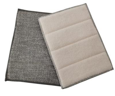 China Household Scrub Washing Pads Multipurpose Microfiber Scrub Sponges Pad for sale