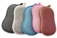 China 300gsm Dish  Microfiber Cleaning Pad Scrub Sponge For Kitchen Dish Washing Sponge for sale