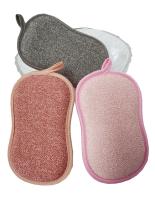 China 300gsm Dish  Microfiber Cleaning Pad Scrub Sponge For Kitchen Dish Washing Sponge for sale