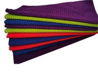China Green All Purpose Microfiber Dish Towel Stripe Terry Cleaning Cloth for sale