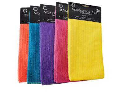 China Daily Double Sided Microfiber Cleaning Cloths  Universal Stripe Towel 30x30cm for sale