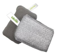 China Non Scratch Microfiber Cleaning Pad Scrub Sponge For Dishes Heavy Duty Scouring Power for sale