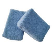 China Car Wax Applicator Pad Microfiber Car Care 12x8x3cm Rectangle Foam Cloth For Car Wash for sale