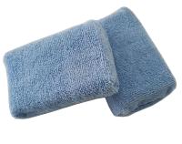 China Car Wax Applicator Pad Microfiber Car Care 12x8x3cm Rectangle Foam Cloth For Car Wash for sale
