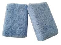 China Car Wax Applicator Pad Microfiber Car Care 12x8x3cm Rectangle Foam Cloth For Car Wash for sale