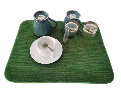China 20x15in Decorative Microfiber Dish Drying Mat For Cups Bottles  Pans Drying for sale