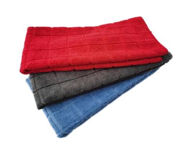 China Soft Big Grid Warp Cloths Microfiber Kitchen Cleaning Cloth Dish Washing Towel for sale