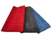 China Soft Big Grid Warp Cloths Microfiber Kitchen Cleaning Cloth Dish Washing Towel for sale