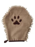 China All Purpose Chenille Pet Wash Mitt Embroidery Wash Mitt  Cleaning Cloth Microfiber for sale