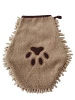 China All Purpose Chenille Pet Wash Mitt Embroidery Wash Mitt  Cleaning Cloth Microfiber for sale