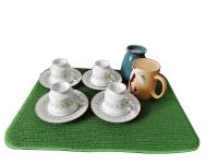 China 38x50cm Green Table Kitchen Microfiber Dish Drying Mats For Kitchen Counter for sale