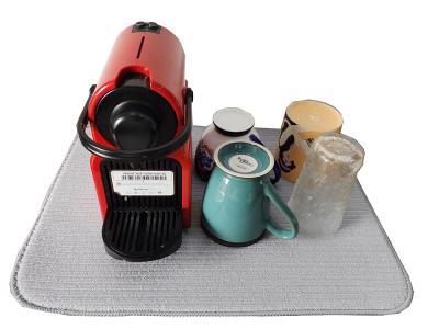 China Solid Microfiber Dish Drying Mat  For Kitchen Coffee Bar for sale